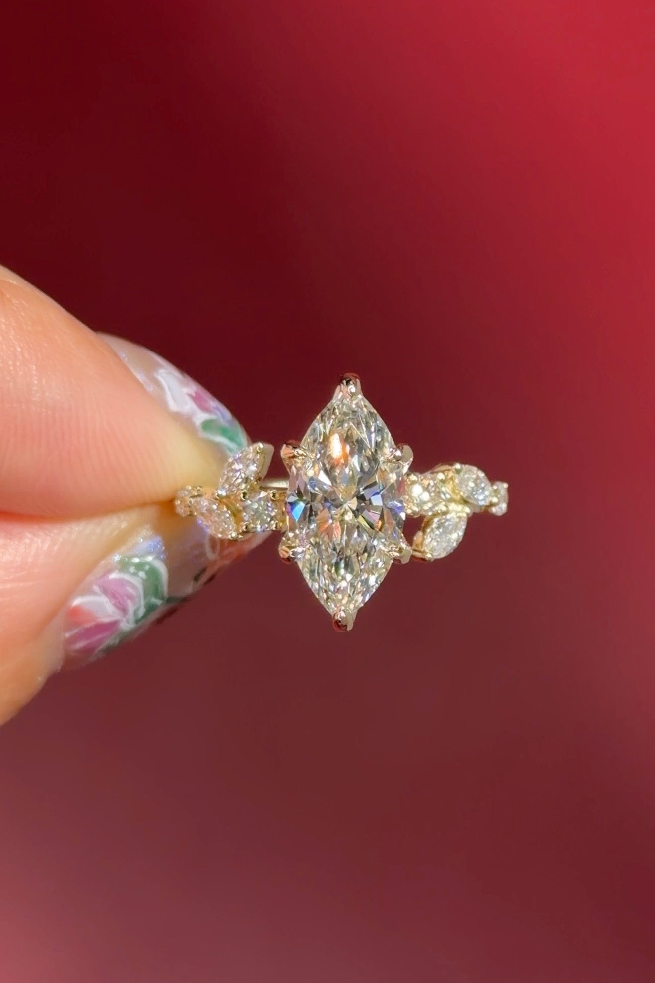 2.01ct E-VS1 Marquise Lab Diamond Sage – PBD