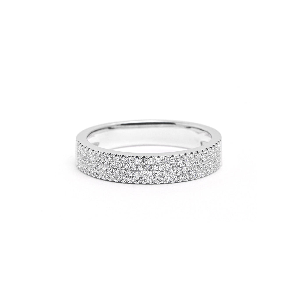 4.0mm Four Row Pavé Ring – PBD